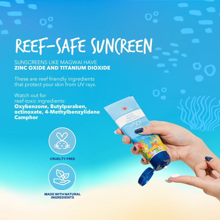 MAGWAI Reef Safe Sheer Mineral Sunscreen SPF 50+ – The Good Store PH
