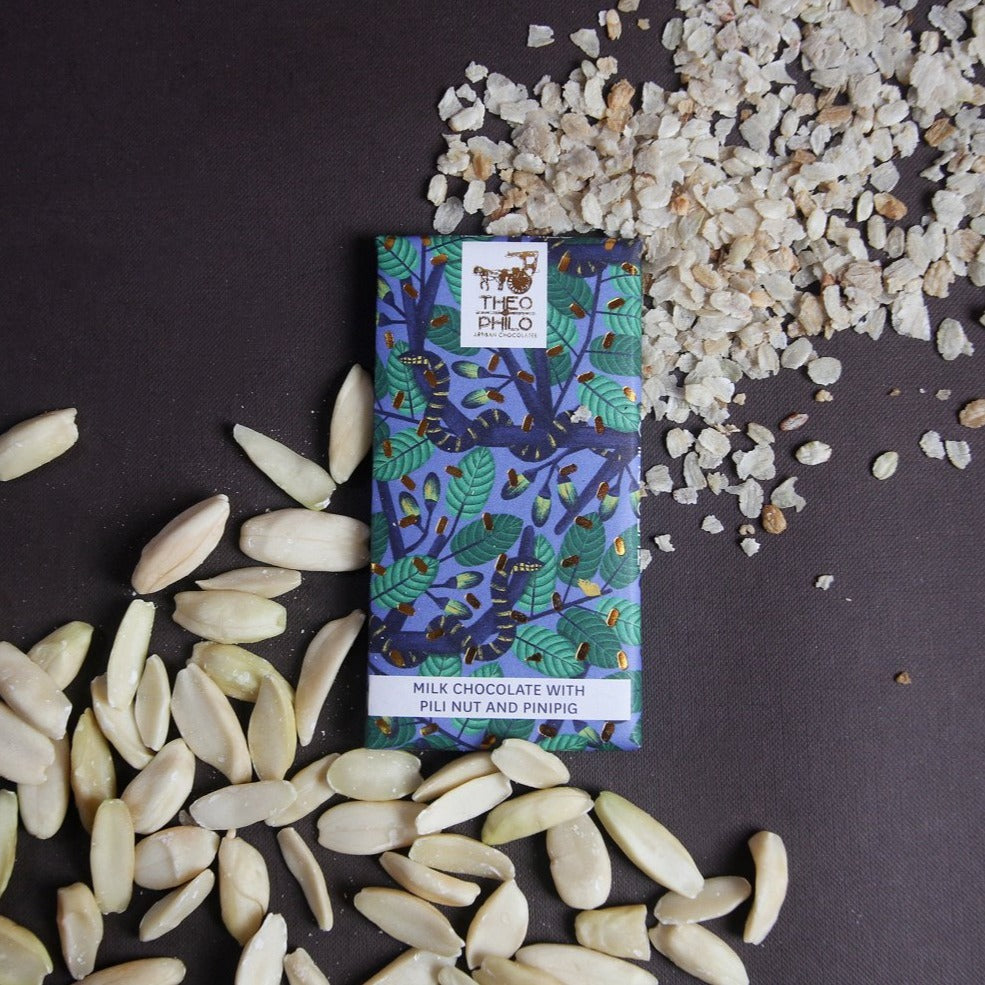 Theo and Philo Milk Chocolate w/ Pili Nut & Pinipig – The Good Store PH